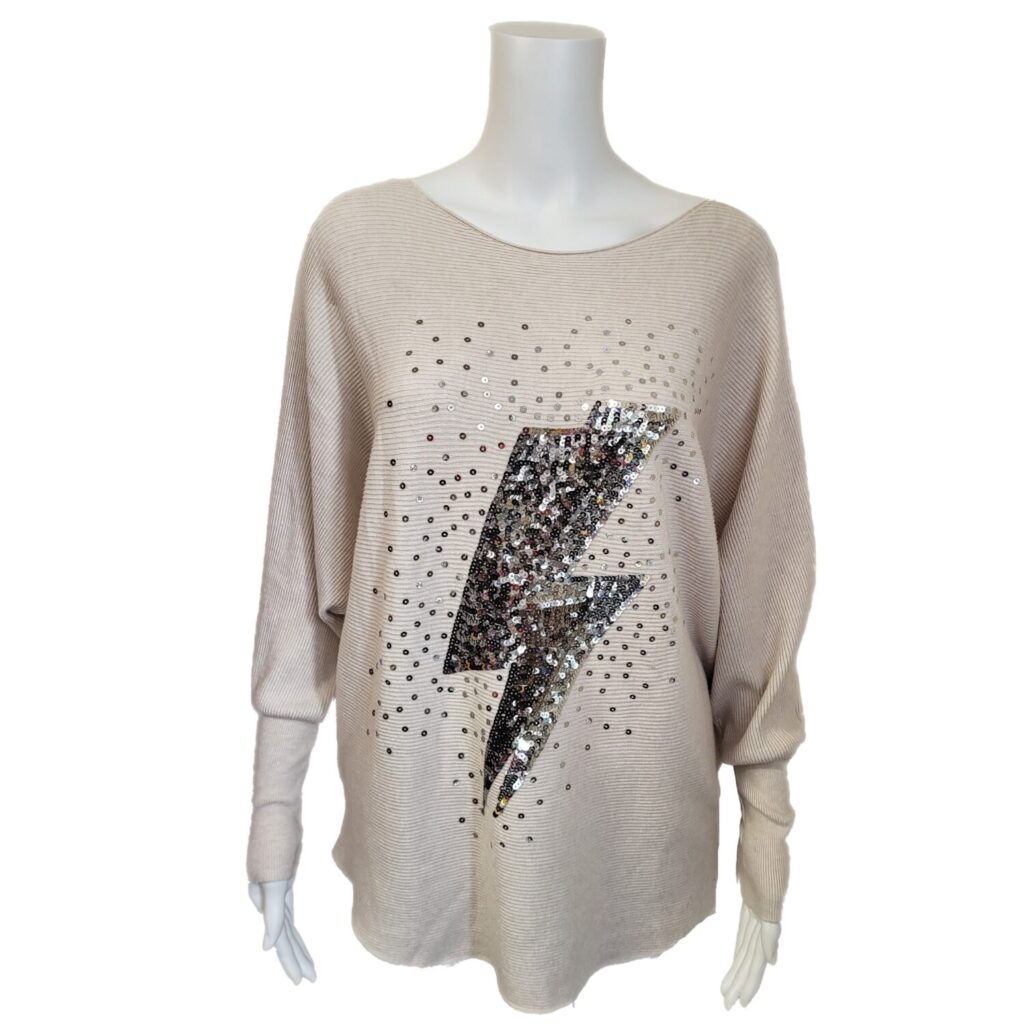 Cream Lightning Jumper – Karisma
