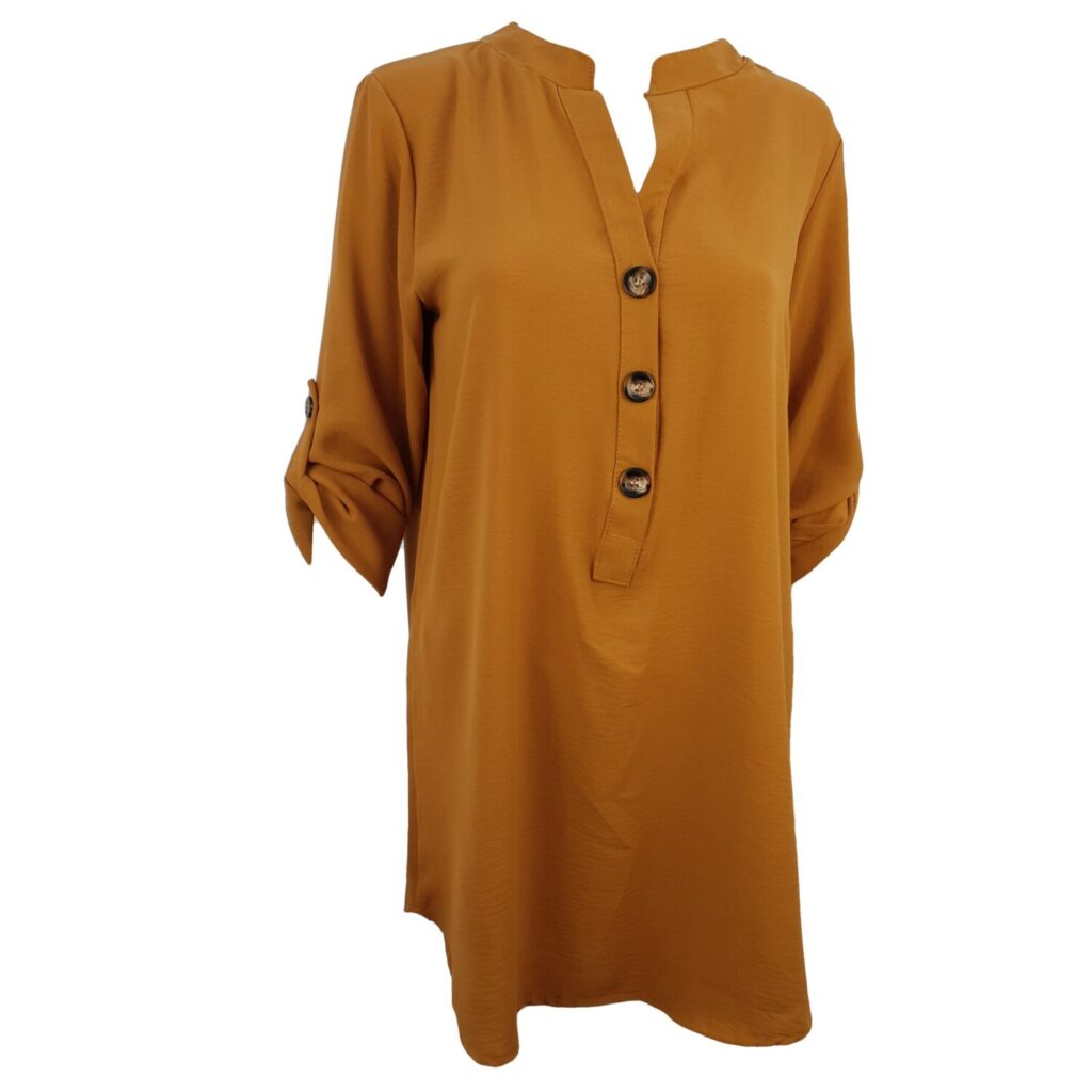 Mustard Long Line Blouse – Karisma